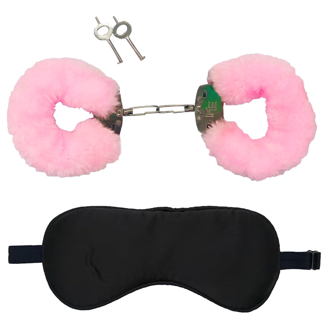 Roleplay Costumes For Couples - Handcuff with Fur & Eye Mask – Vintageware