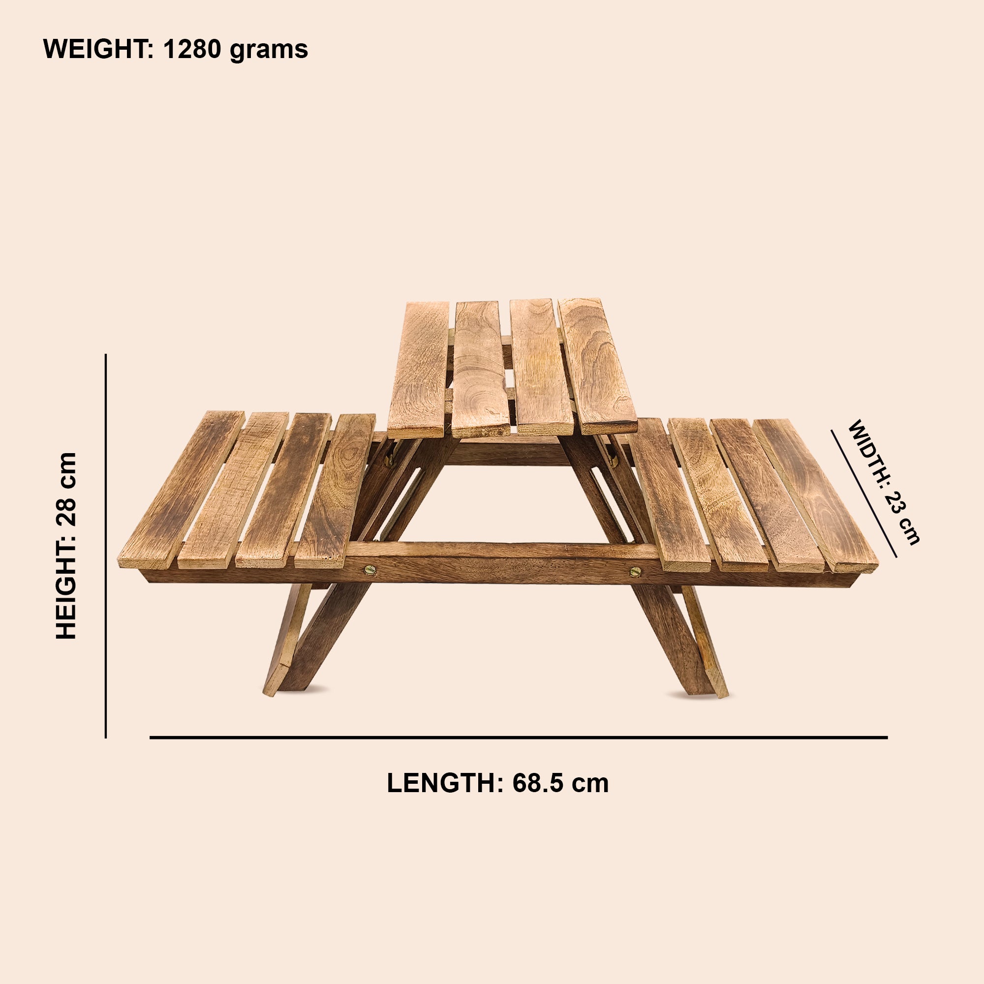 Multipurpose Wooden Foldable Planter Stand – Vintageware